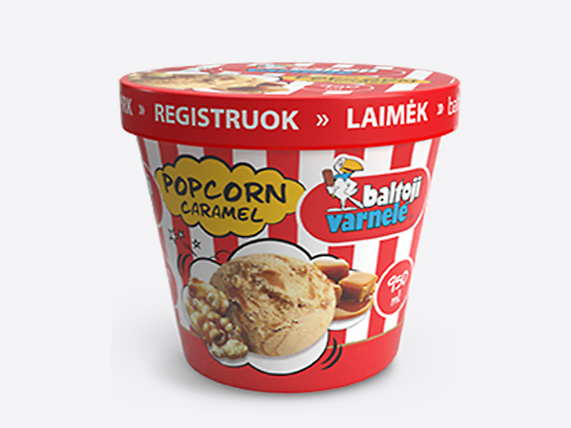 FoodNet - Karamelizuotų spragėsių skonio ledai BALTOJI VARNELĖ, 950 ml ...